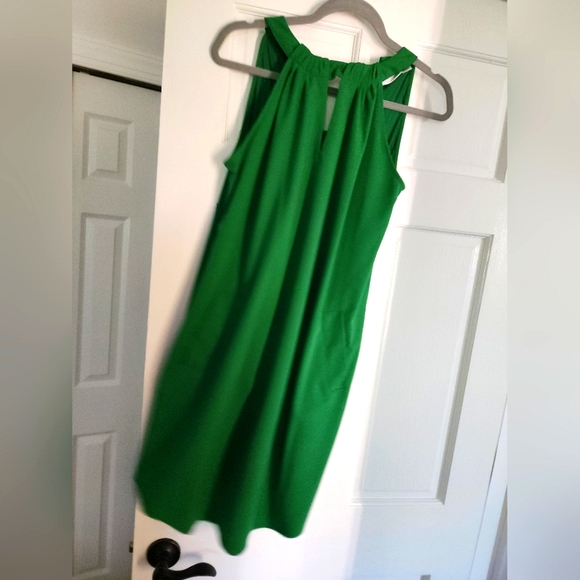 New York & Company | Dresses | Green Peep Hole Flare Dress | Poshmark